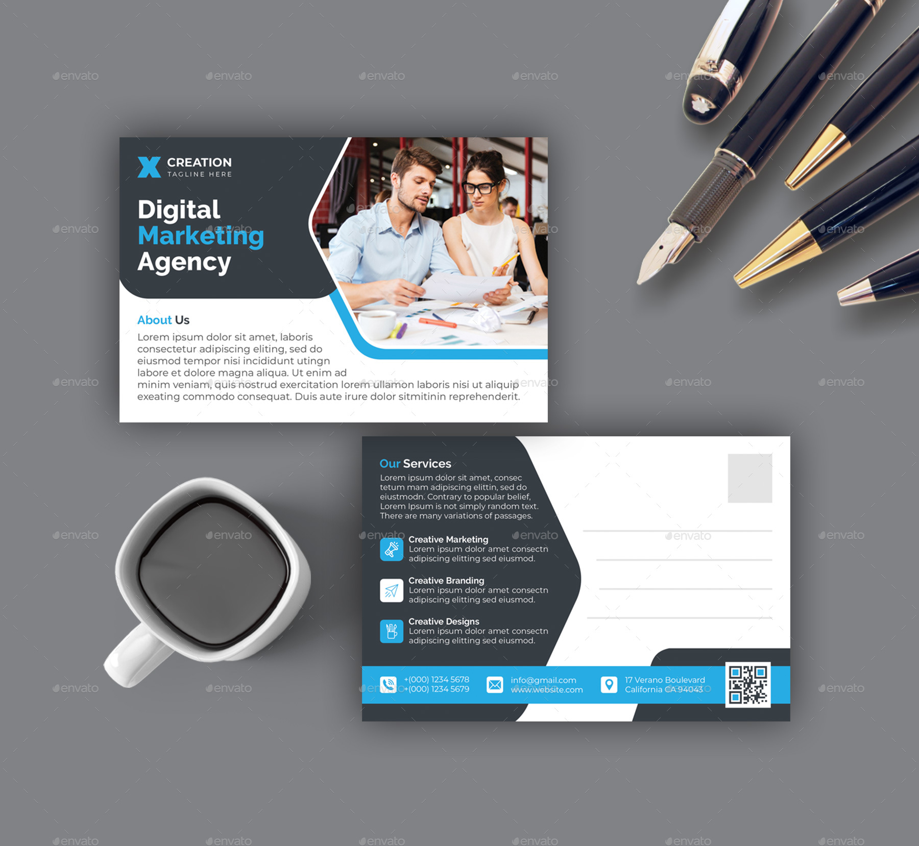 Corporate Business Postcard, Print Templates | GraphicRiver