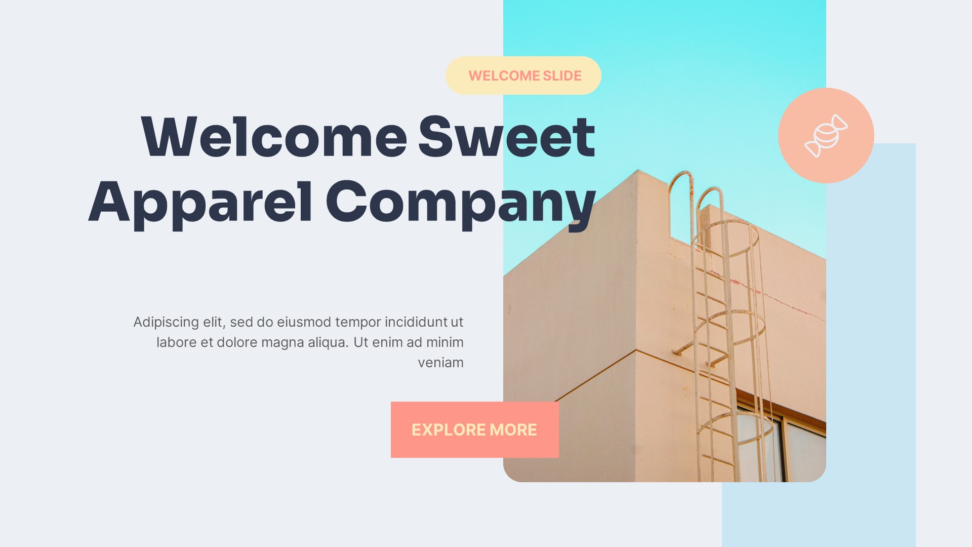 SWEET - Creative Candy Pastel Powerpoint Template, Presentation Templates