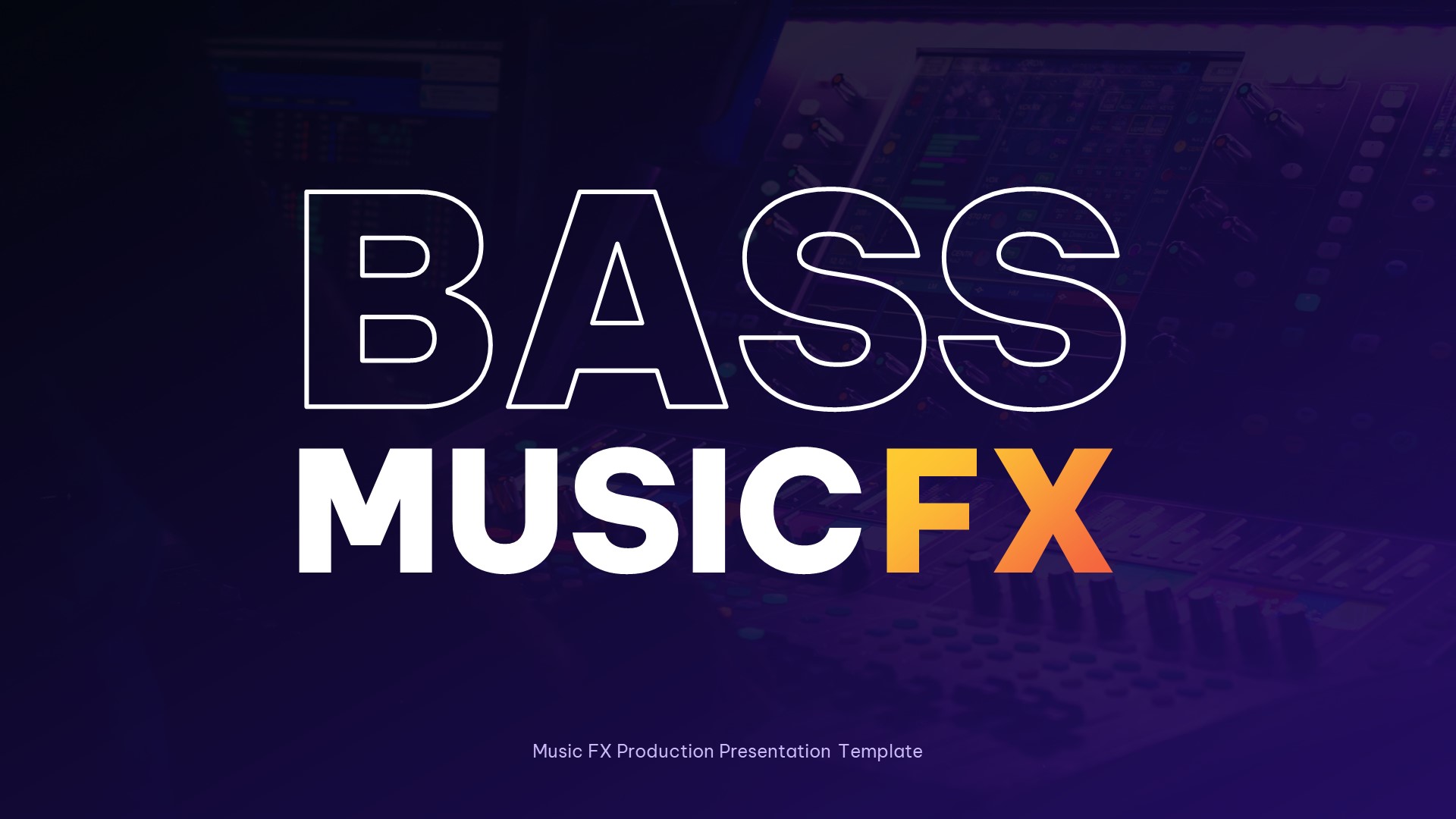 BASS - Music FX Production Powerpoint Template, Presentation Templates