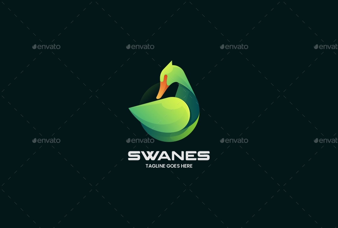 Swan Gradient Logo Template, Logo Templates | GraphicRiver