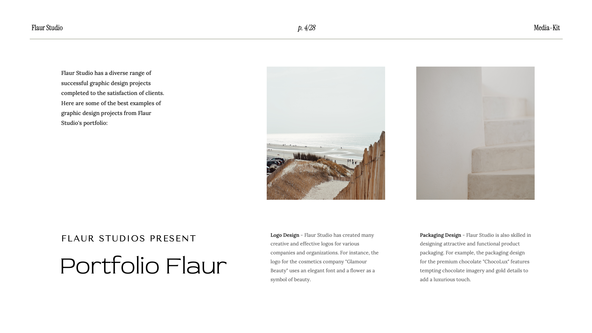 Flaur - Aesthetic Media-Kit Keynote Template, Presentation Templates