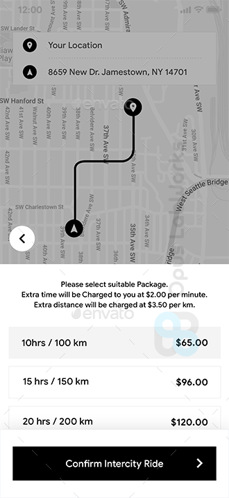 Cab Booking, Car Rentals, & Delivery Service UI Kit | Cab & Courier UI ...