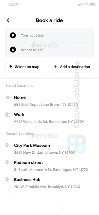 Cab Booking, Car Rentals, & Delivery Service UI Kit | Cab & Courier UI ...