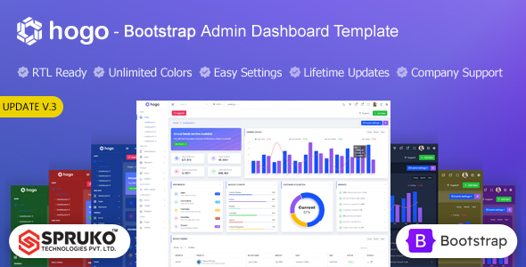Hogo – Bootstrap Admin Dashboard Template by SPRUKO | ThemeForest