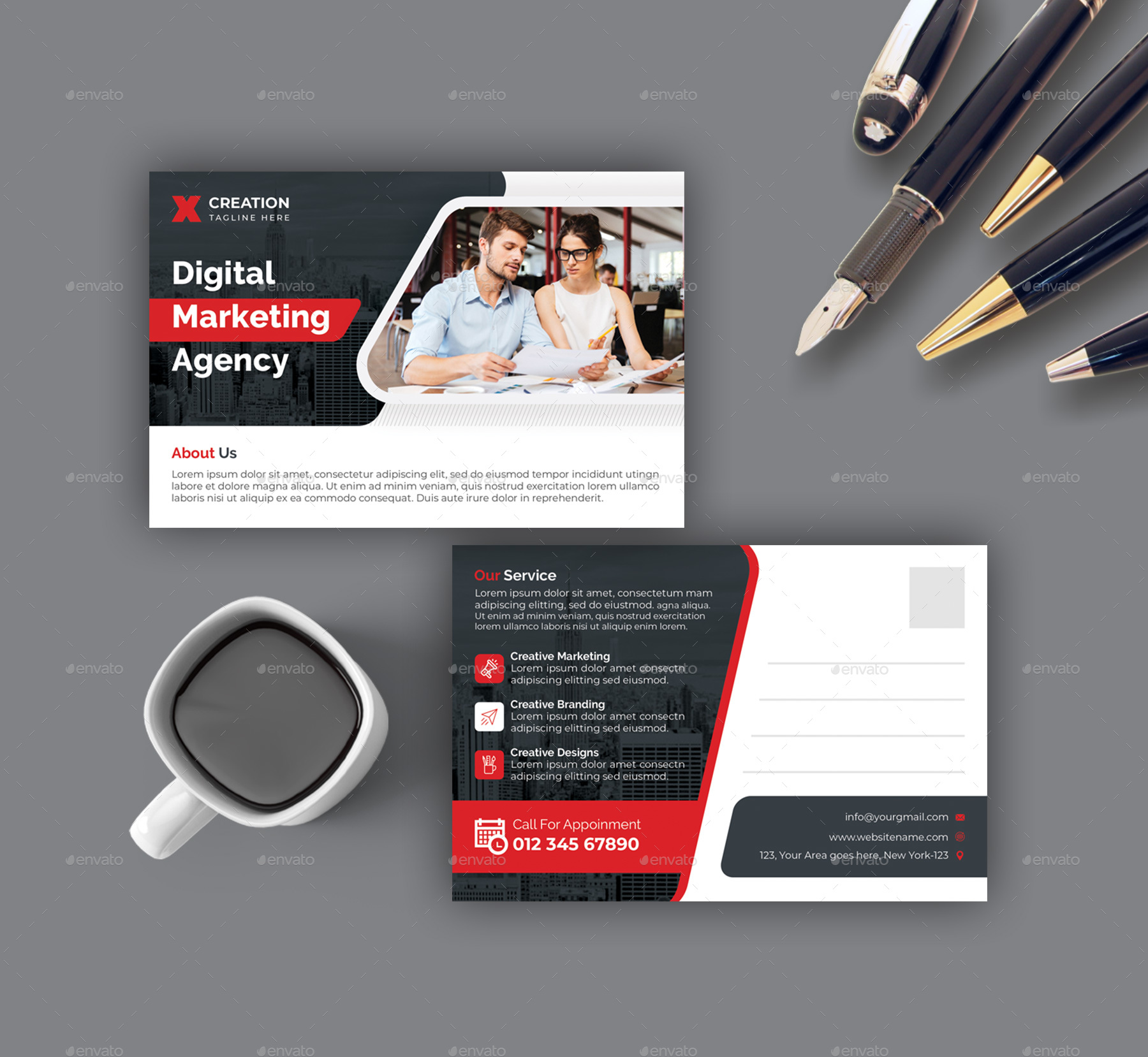 Corporate Business Postcard, Print Templates | GraphicRiver