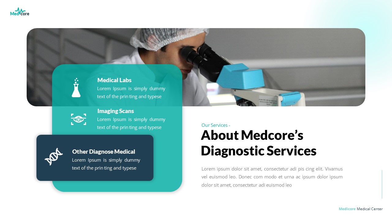 Medcore - Medical Centre PowerPoint Template, Presentation Templates