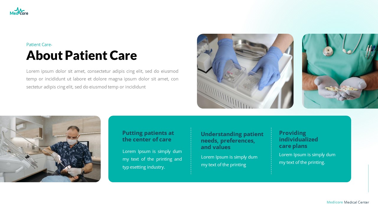 Medcore - Medical Centre PowerPoint Template, Presentation Templates
