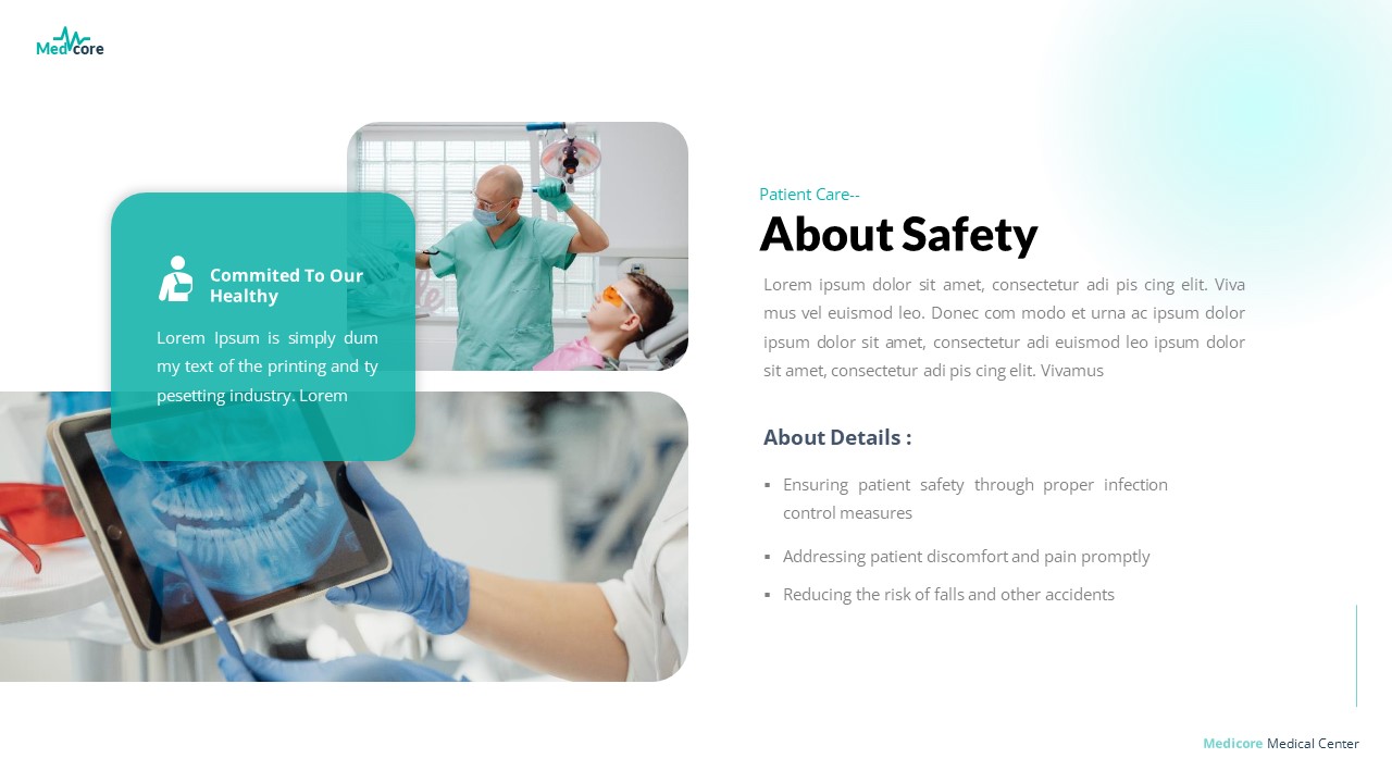 Medcore - Medical Centre PowerPoint Template, Presentation Templates