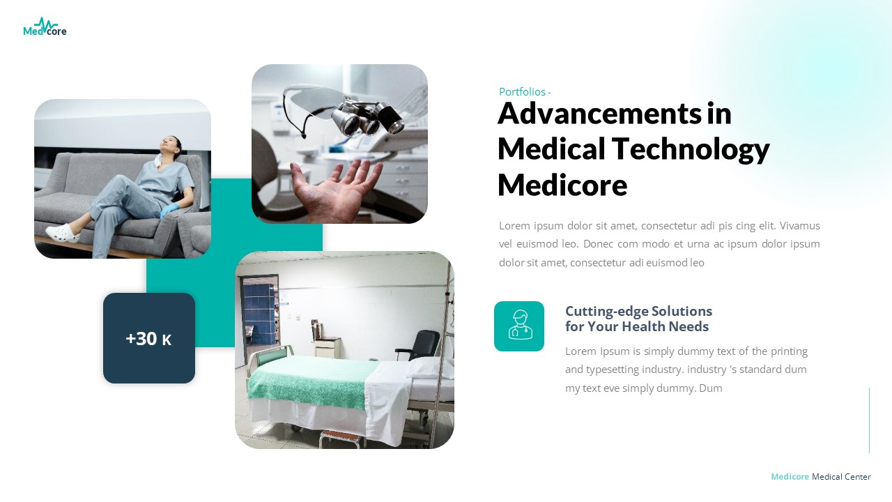 Medcore - Medical Centre PowerPoint Template, Presentation Templates