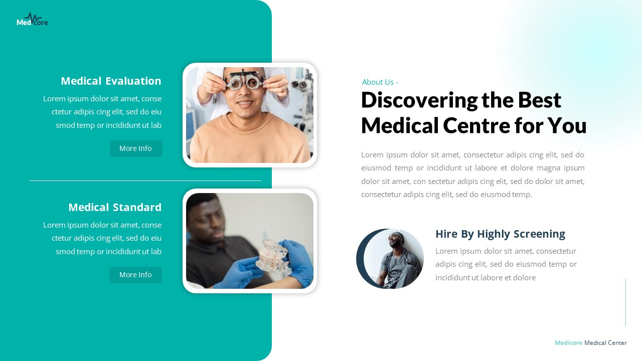 Medcore - Medical Centre PowerPoint Template, Presentation Templates