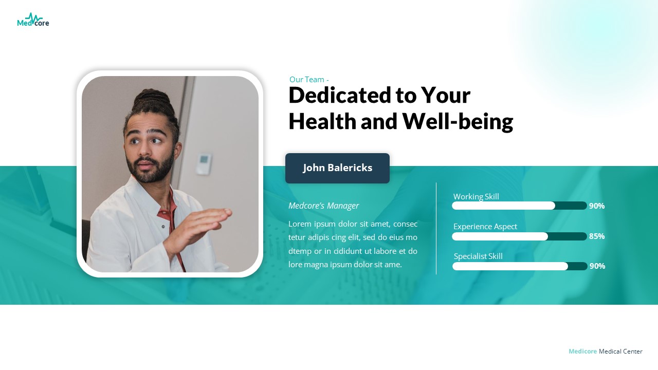 Medcore - Medical Centre PowerPoint Template, Presentation Templates