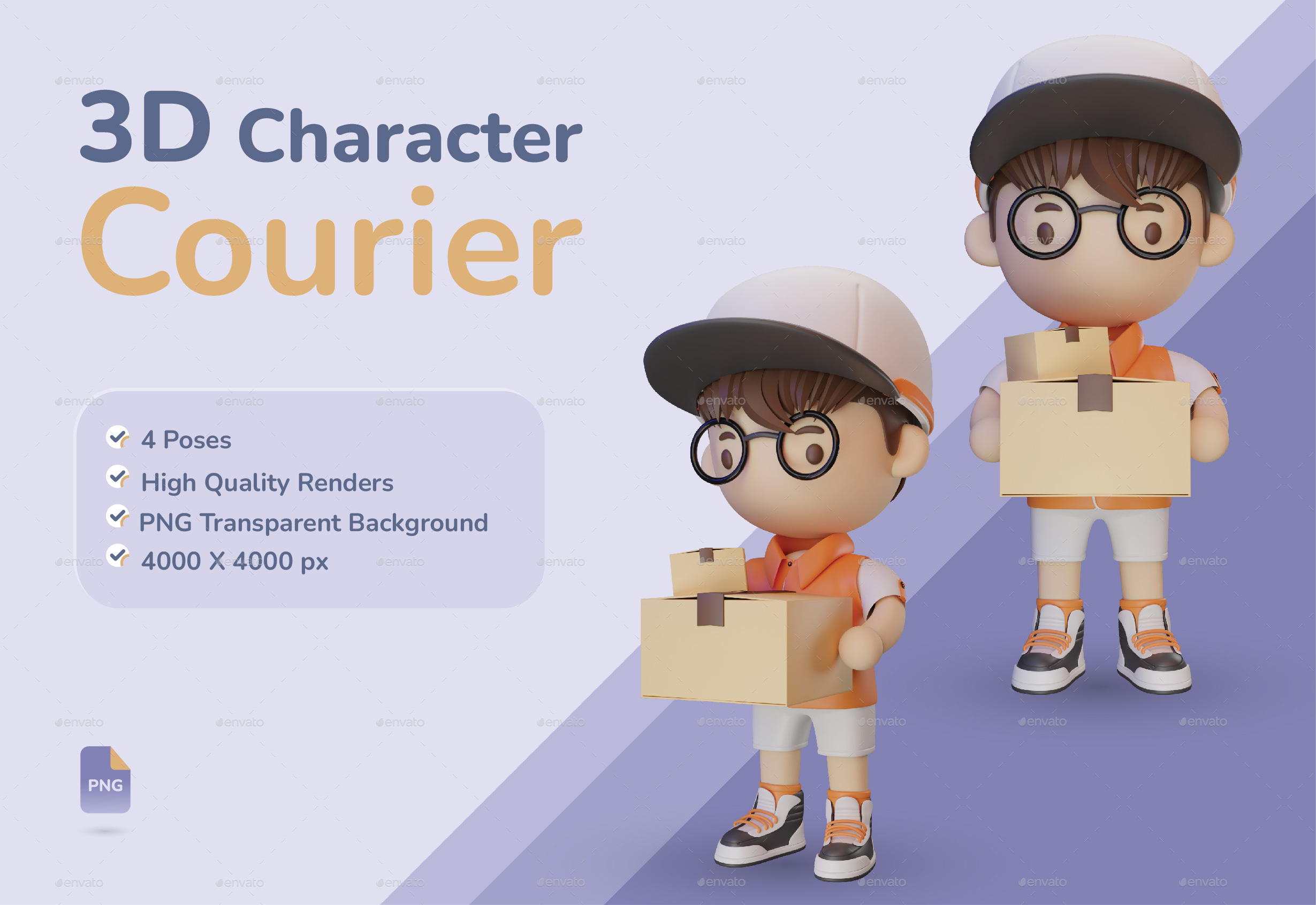 3d character courier, Graphics | GraphicRiver