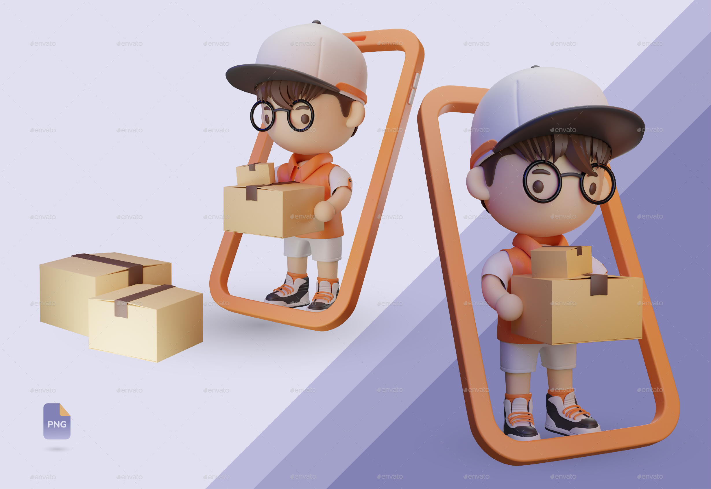 3d character courier, Graphics | GraphicRiver