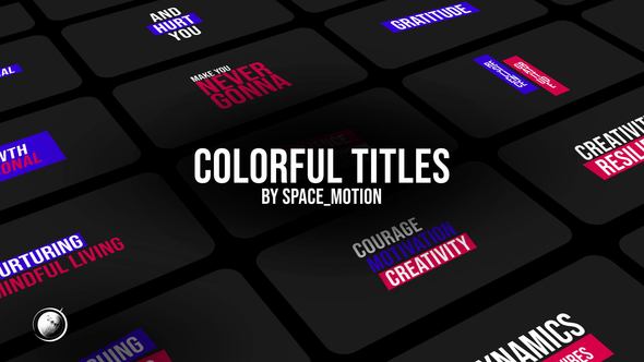 Colorful Titles _AE, After Effects Project Files | VideoHive