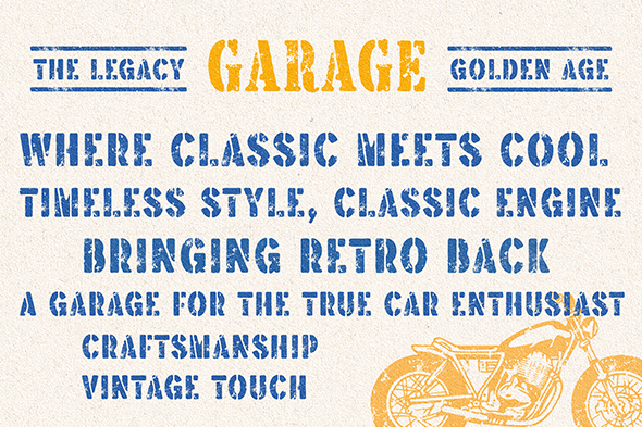 Brother Garage - Display Font, Fonts | GraphicRiver