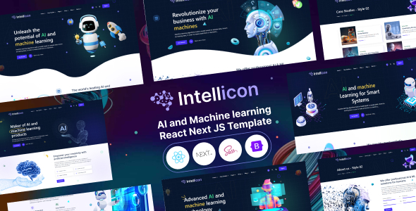 Intellicon - AI & Machine Learning React Next JS Template by pixelaxis