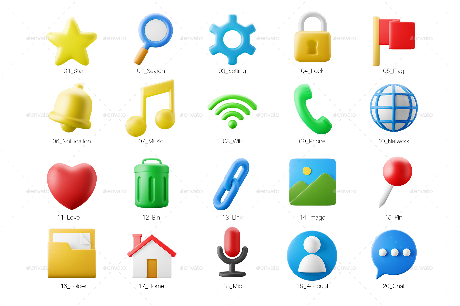 User Interface Essentials 3D Icon Illustration Pack, Icons | GraphicRiver