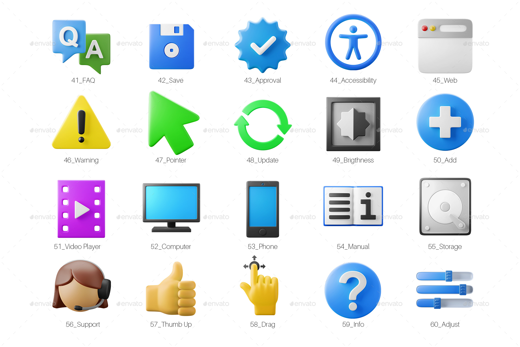 User Interface Essentials 3D Icon Illustration Pack, Icons | GraphicRiver
