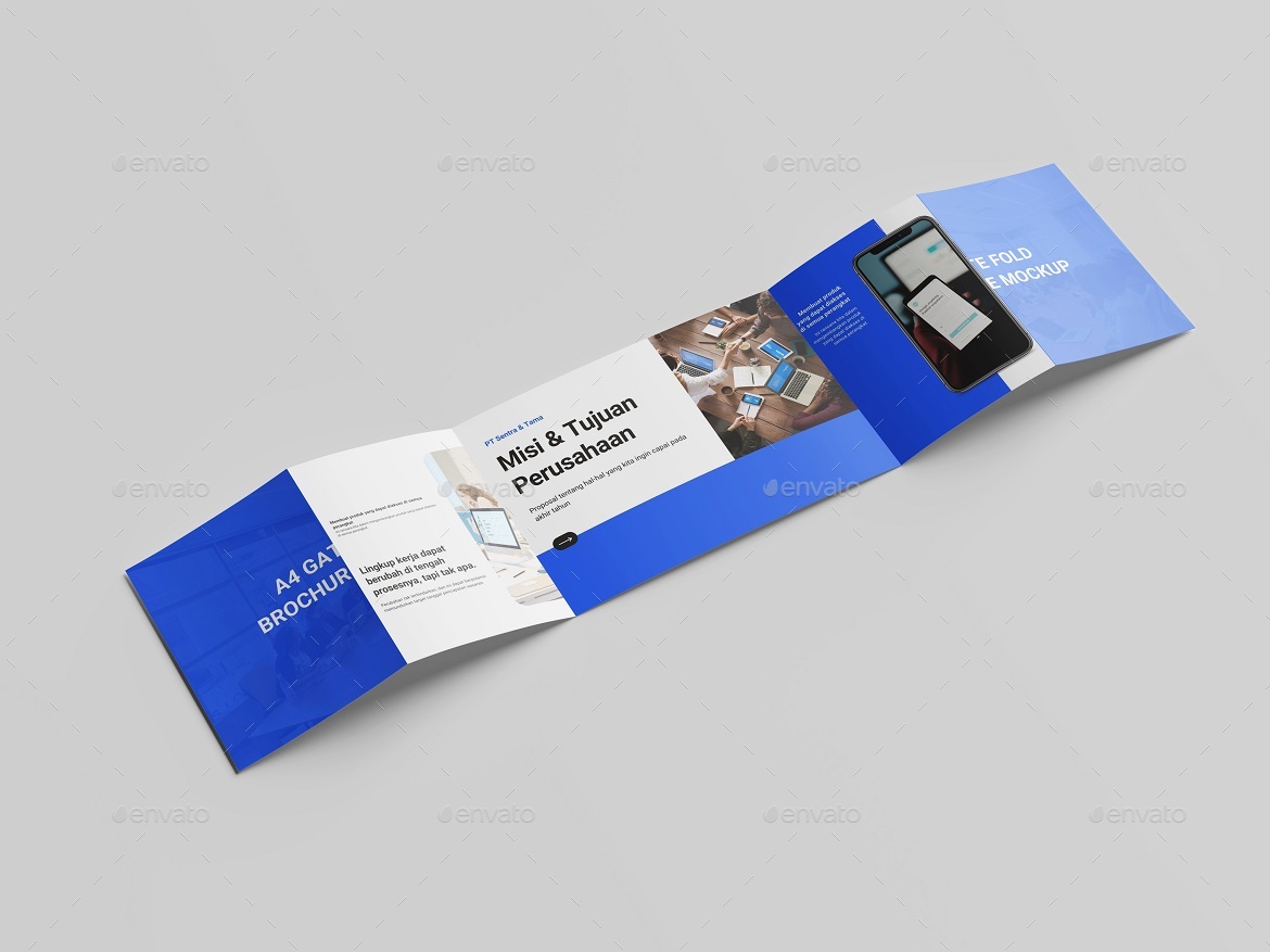 A4 Gate Fold Brochure Mockup, Graphics | GraphicRiver