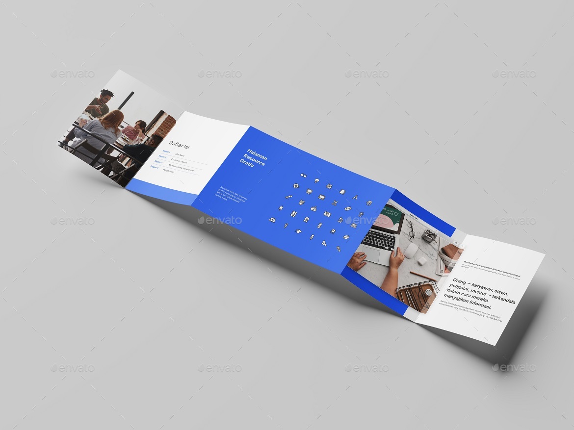 A4 Gate Fold Brochure Mockup, Graphics | GraphicRiver