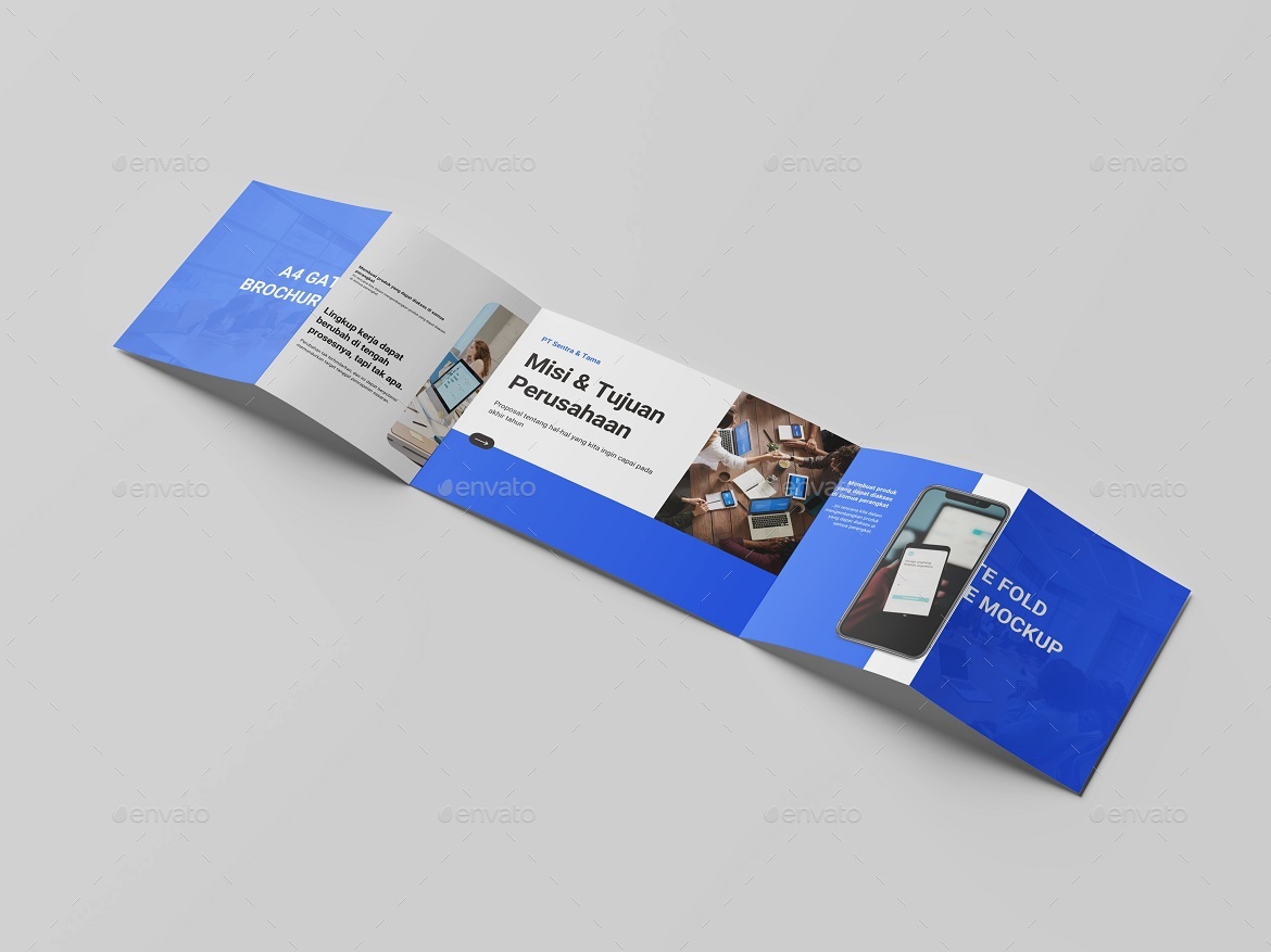 A4 Gate Fold Brochure Mockup, Graphics | GraphicRiver
