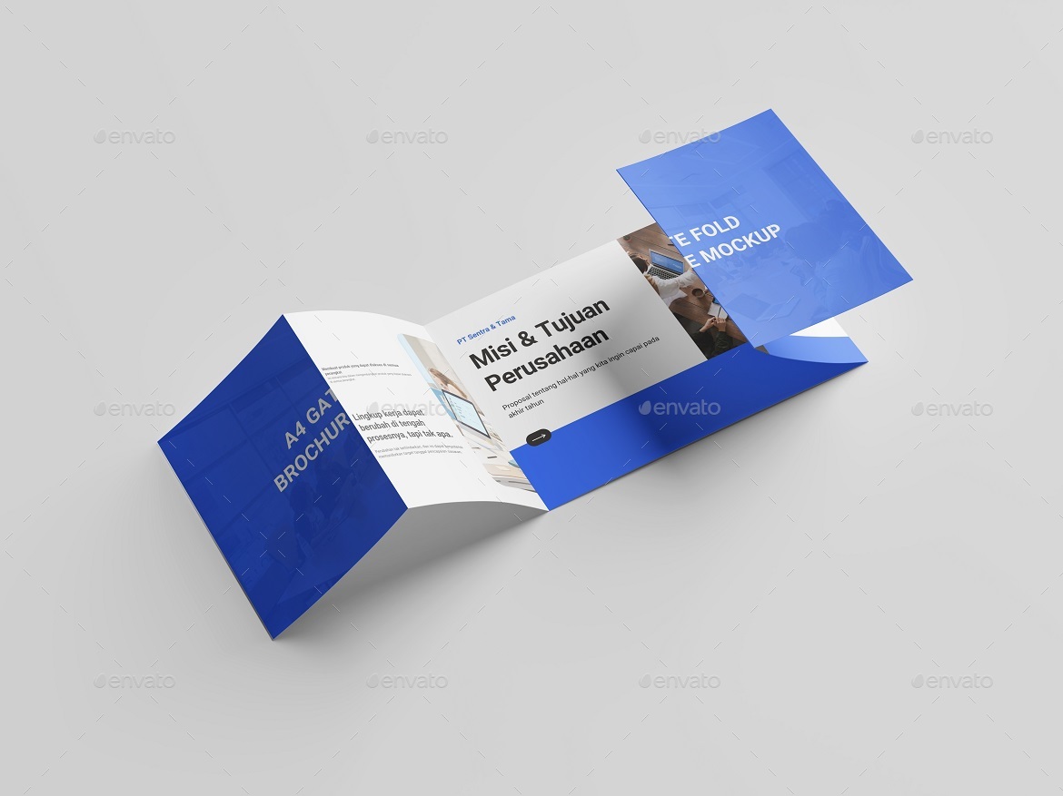 A4 Gate Fold Brochure Mockup, Graphics | GraphicRiver