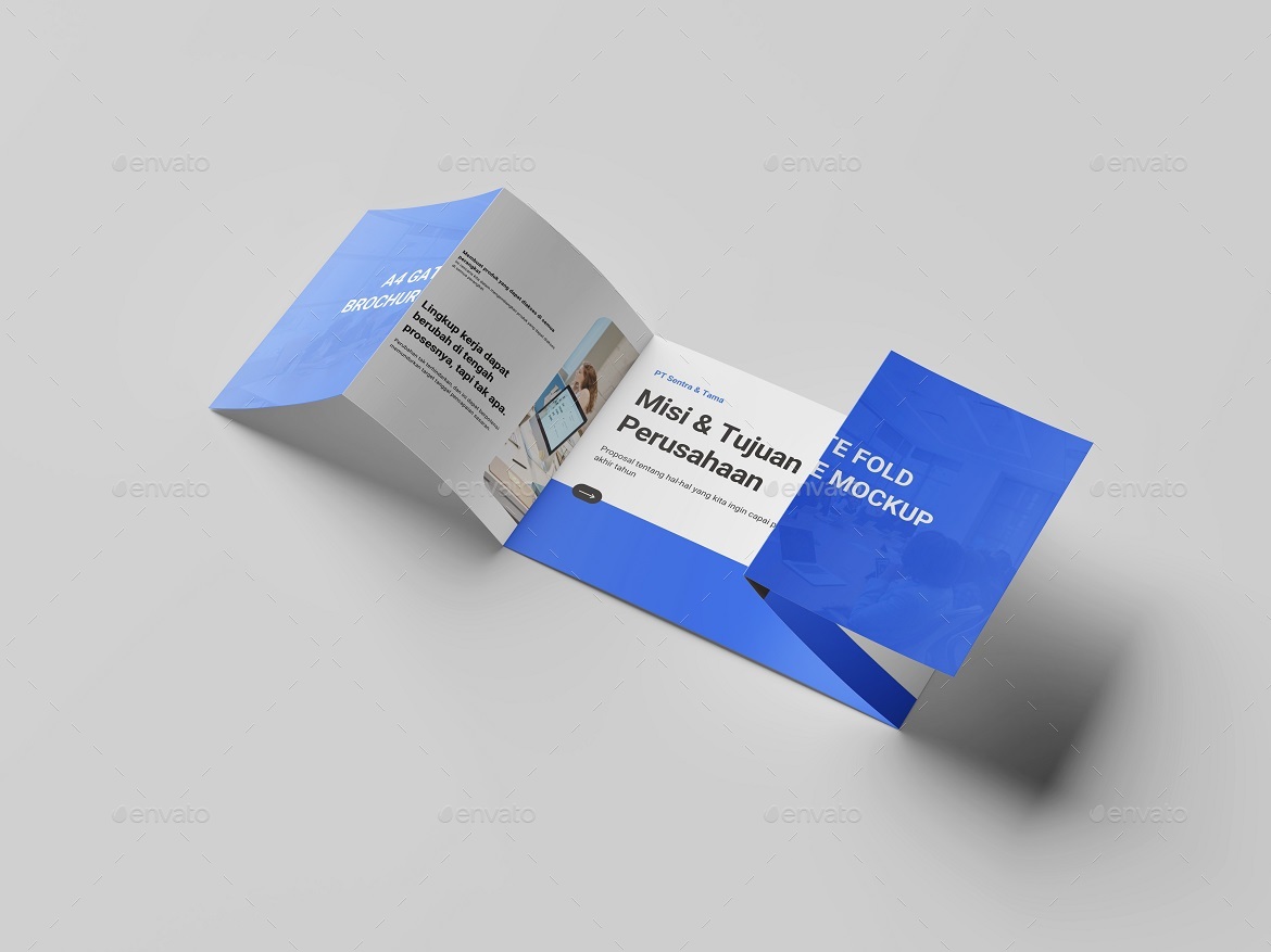 A4 Gate Fold Brochure Mockup, Graphics | GraphicRiver