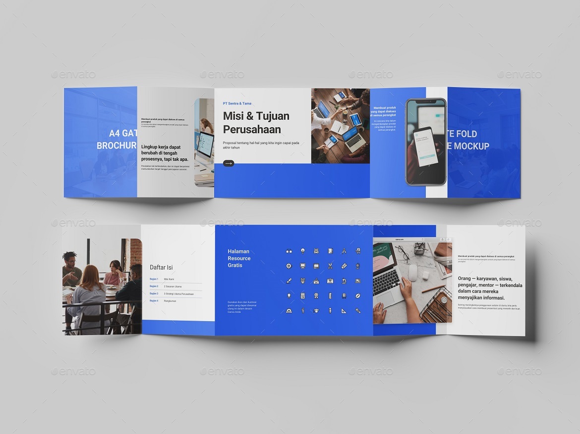 A4 Gate Fold Brochure Mockup, Graphics | GraphicRiver
