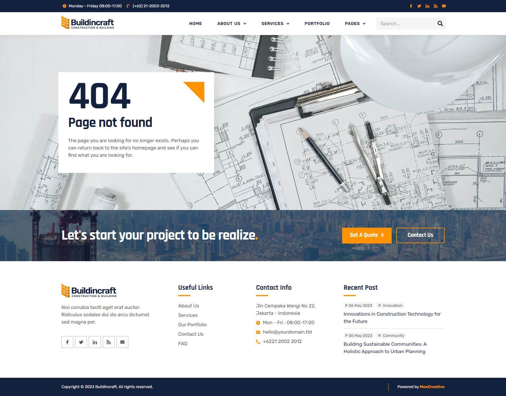 BuildinCraft- Construction & Building Elementor Template Kit by moxcreative