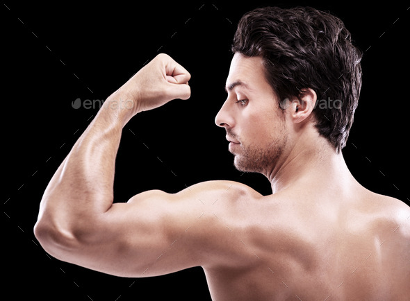 Well-defined muscle and man Stock Photo by YuriArcursPeopleimages ...