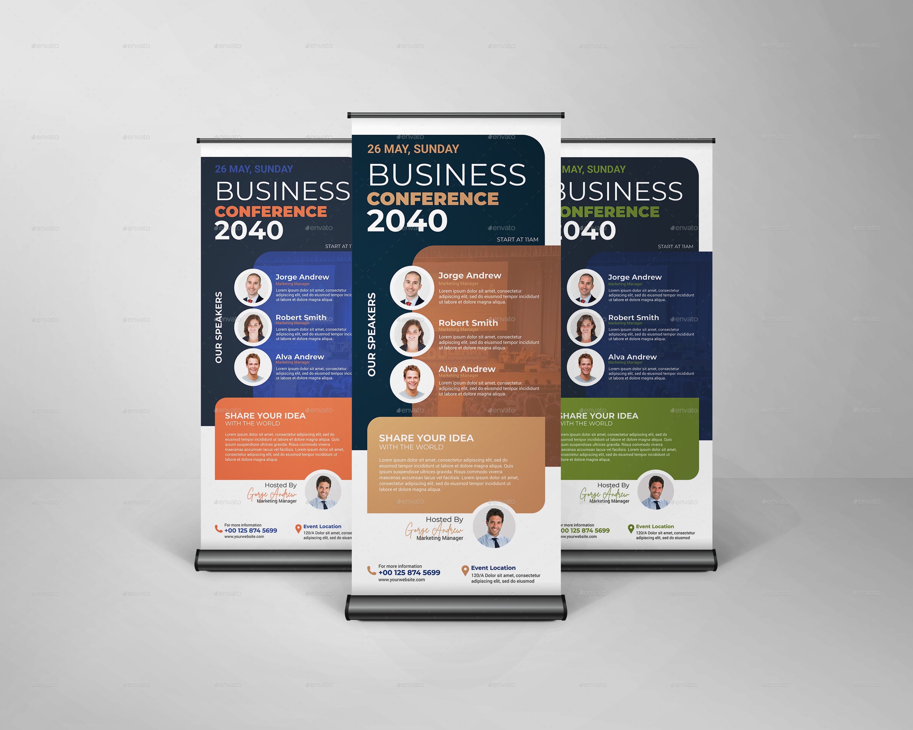 Conference Roll-Up Banner, Print Templates | GraphicRiver