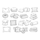 Cushion Sketch Drawing, Vectors | GraphicRiver