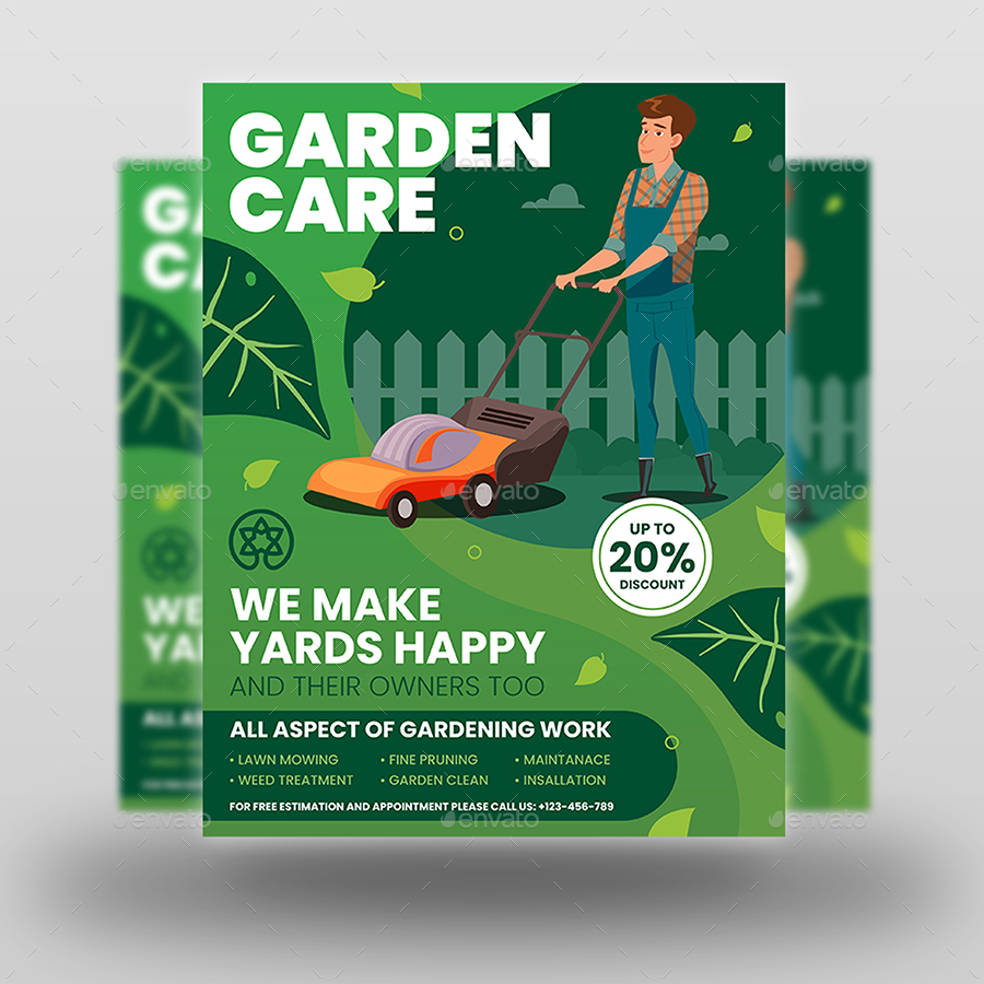 Garden Services Flyer Template Vol.6, Print Templates | GraphicRiver