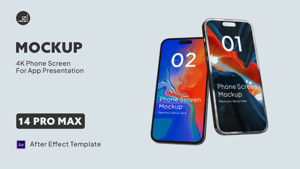 Phone Screen Mockup - App Promo, After Effects Project Files | VideoHive