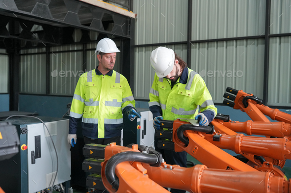 High Tech Robotic Arm with Artificial Intelligence Computer Processor ...