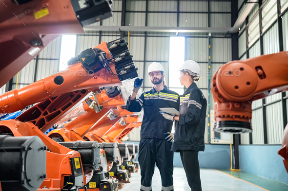 High Tech Robotic Arm with Artificial Intelligence Computer Processor ...