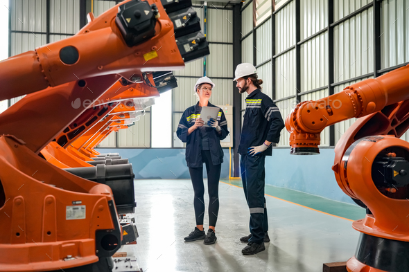 High Tech Robotic Arm with Artificial Intelligence Computer Processor ...