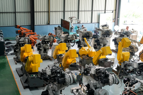 High Tech Robotic Arm with Artificial Intelligence Computer Processor ...