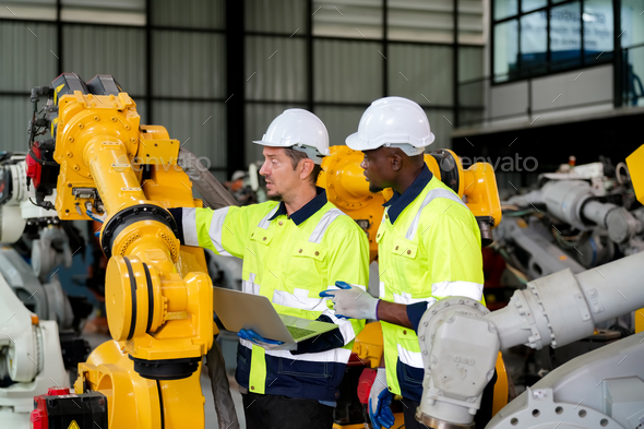 High Tech Robotic Arm with Artificial Intelligence Computer Processor ...