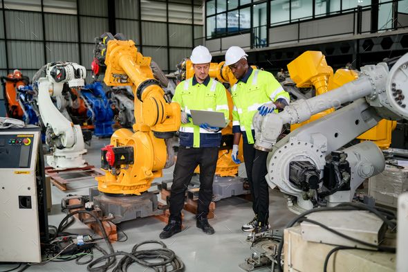 High Tech Robotic Arm with Artificial Intelligence Computer Processor ...