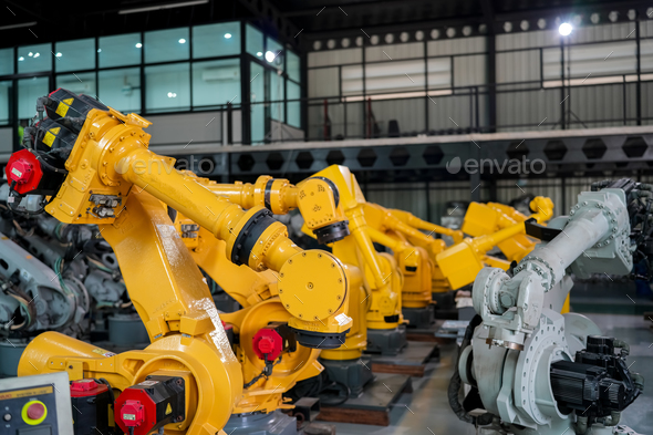 High Tech Robotic Arm with Artificial Intelligence Computer Processor ...