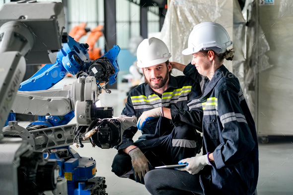 High Tech Robotic Arm with Artificial Intelligence Computer Processor ...