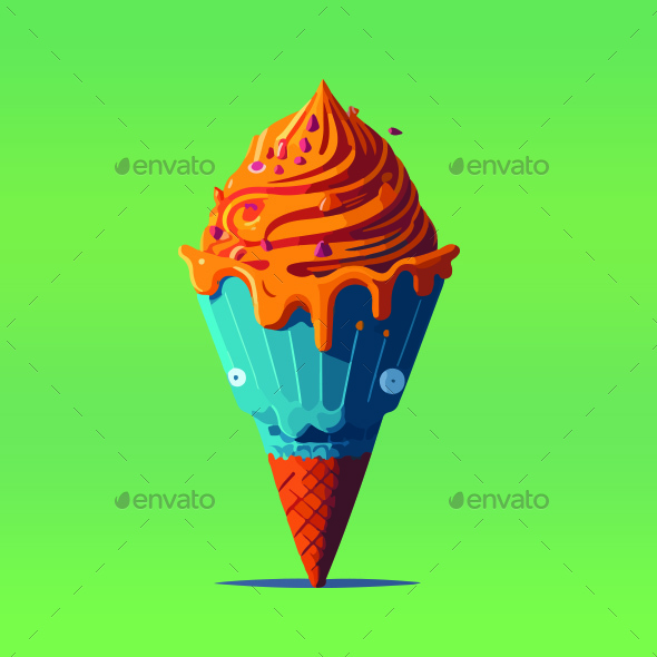 Ice Cream Vector-Illustration of Ice Cream- Ice Cream Drawing, Vectors