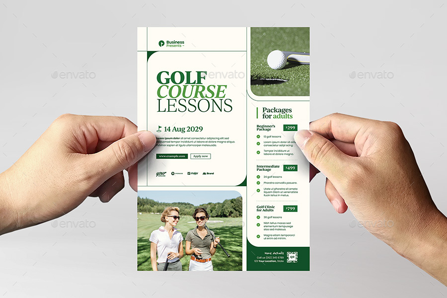 Golf Lessons Flyer / Poster Template, Print Templates | GraphicRiver