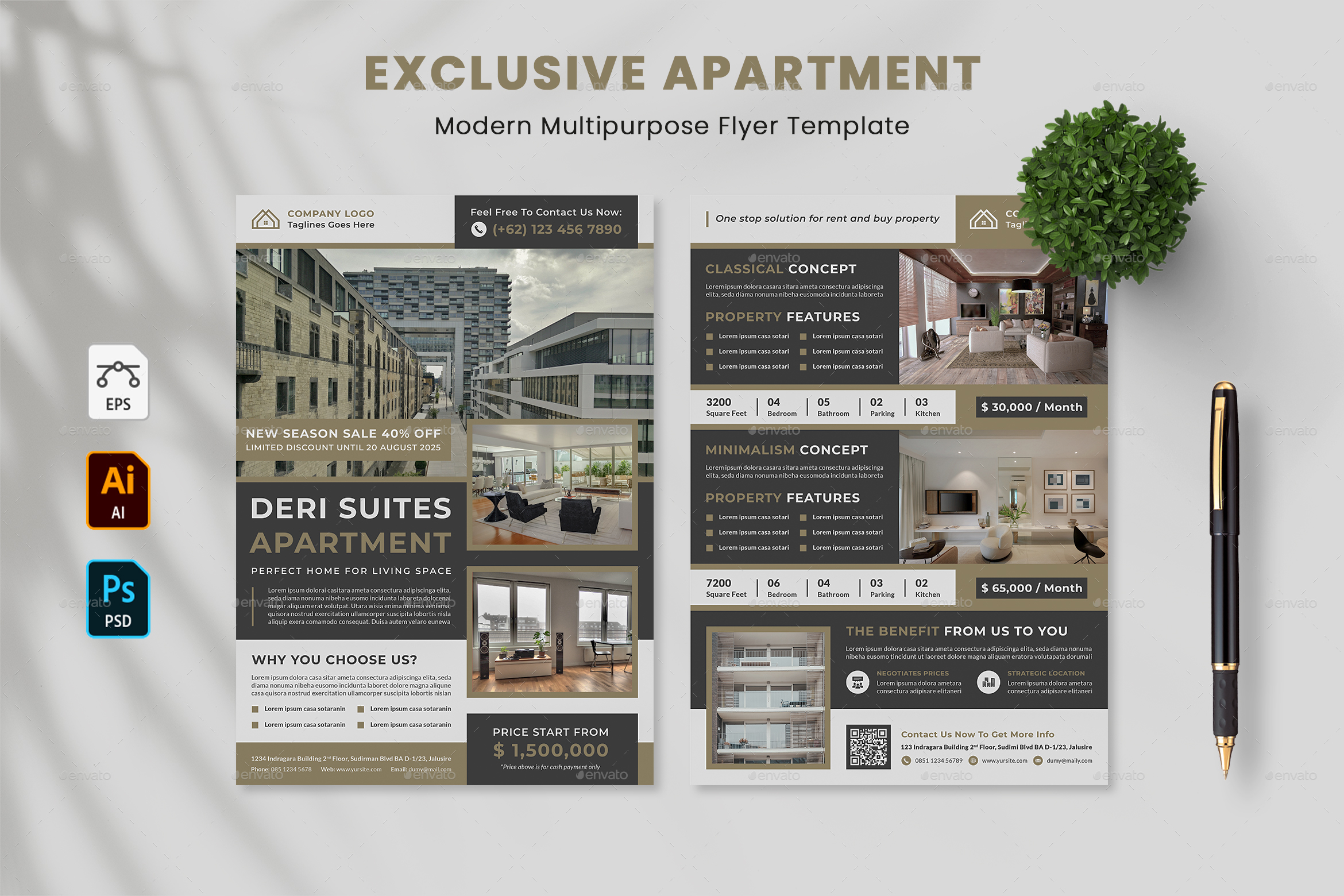 Exclusive Apartment Flyer Template, Print Templates | GraphicRiver