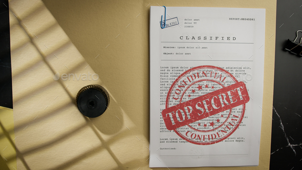 Documents of secret projects in folders Stock Photo by PolonioVideo