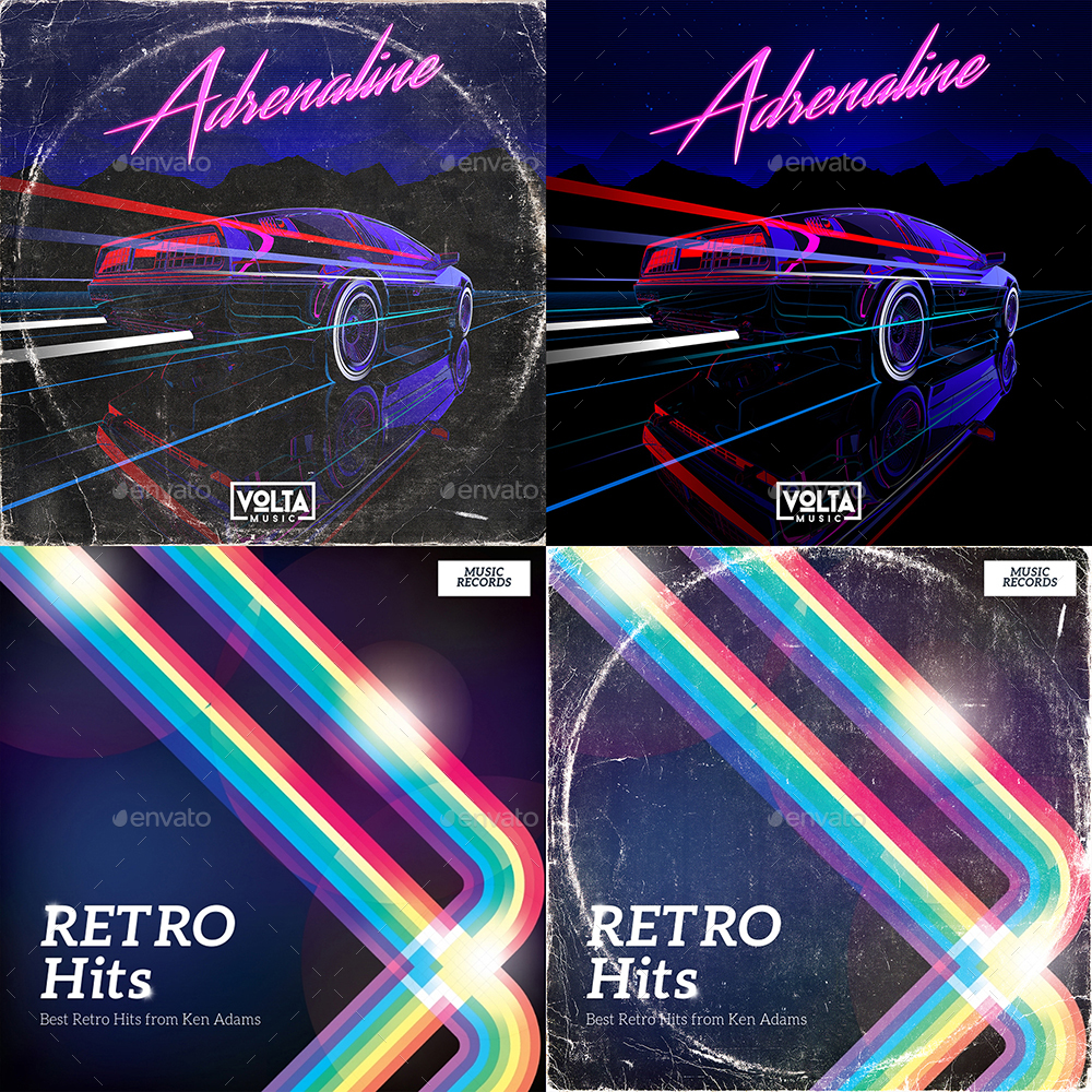 Worn Album Cover with Ringwear, Graphics | GraphicRiver