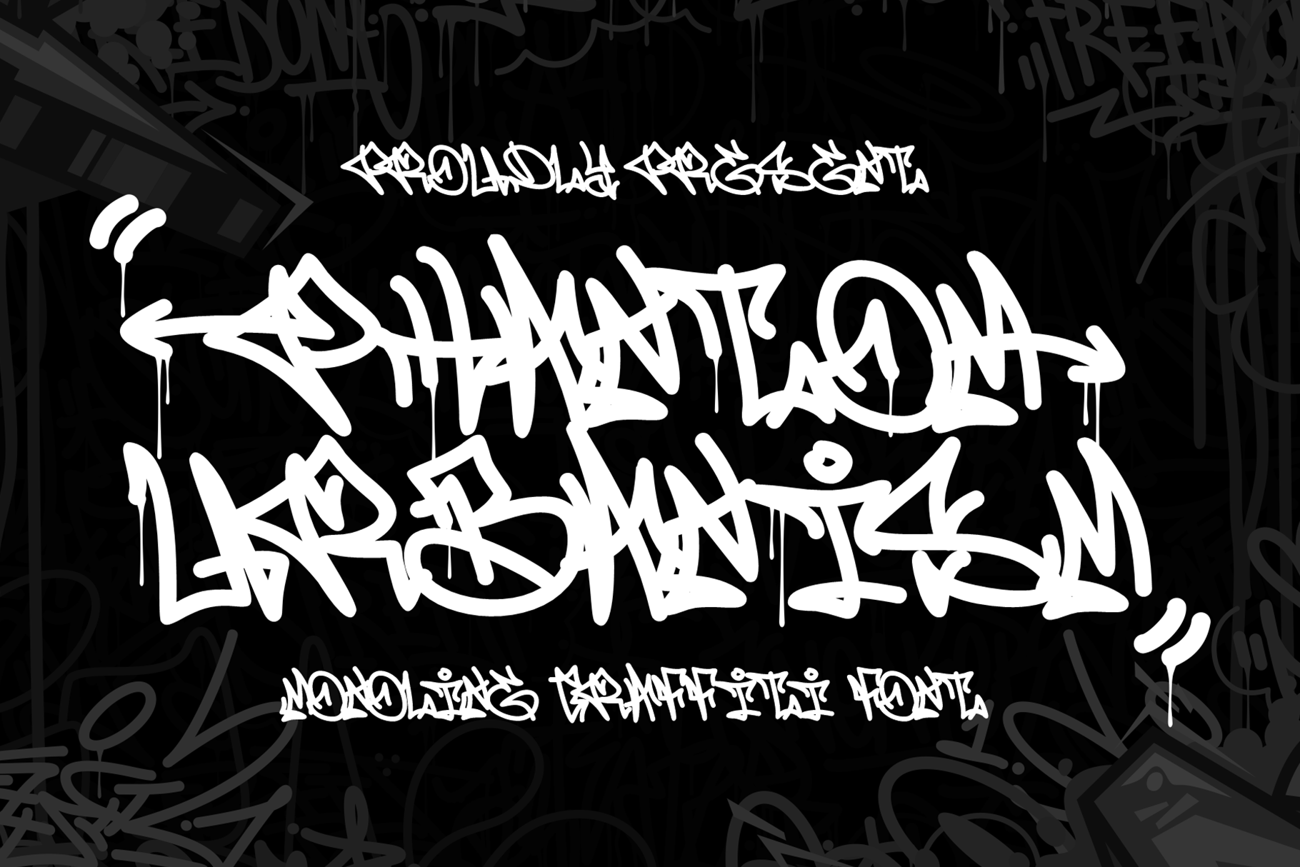 Phantom Urbanism - Monoline Arrow Graffiti Font, Fonts | GraphicRiver