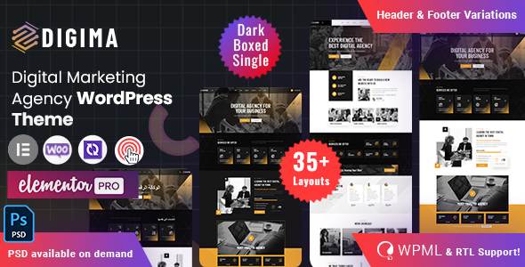Digima - Creative Digital Agency by ThemeMascot | ThemeForest