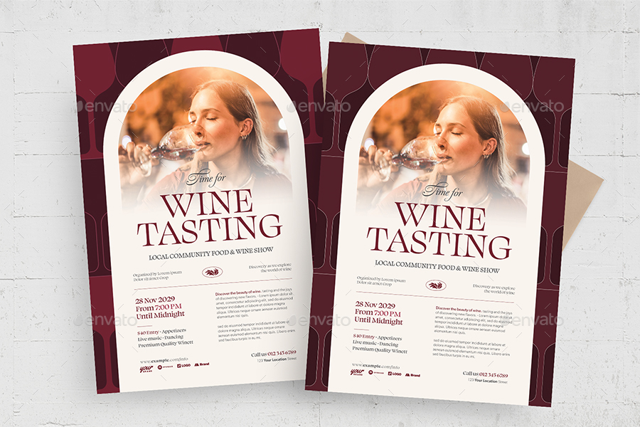 Wine Flyer Template, Print Templates | GraphicRiver